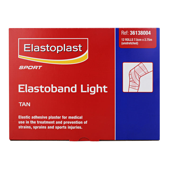 Elastoband Light Elastic Adhesive Bandage - 7.5cm x 2.75m (12 Rolls ...